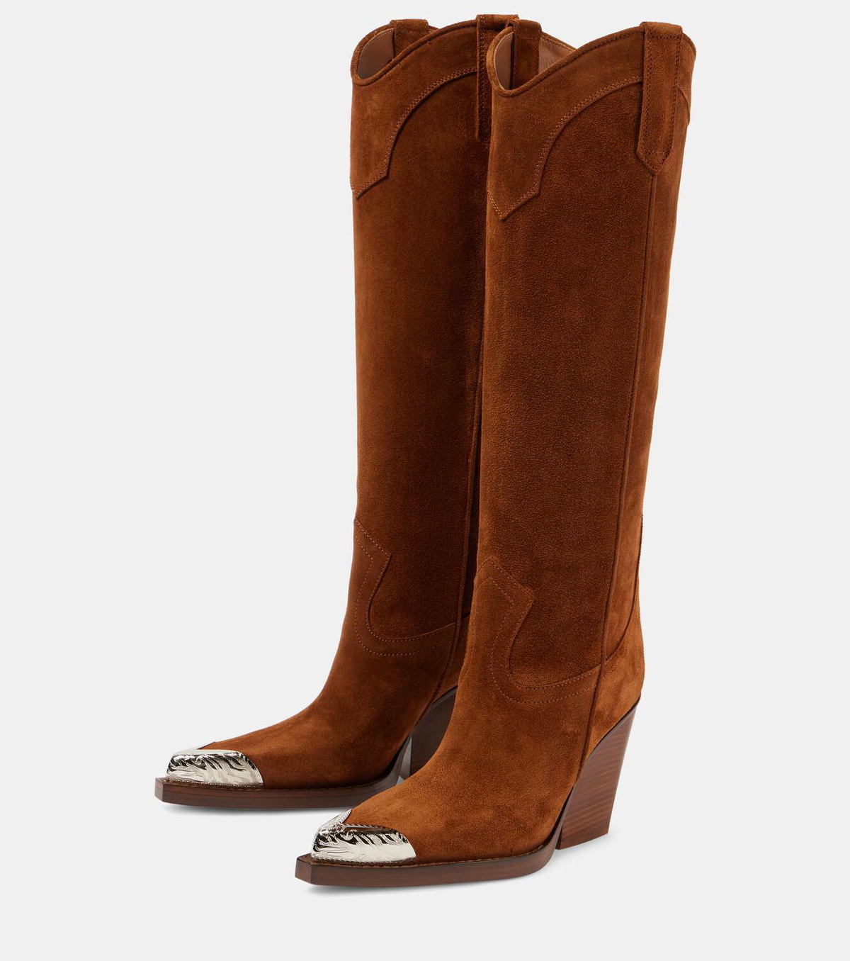 Paris Texas El Dorado embellished suede knee-high boots Paris Texas