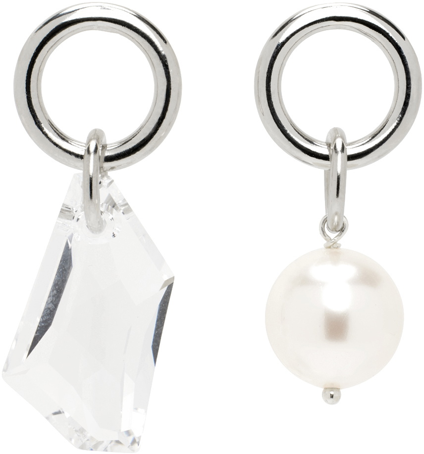 Justine Clenquet Silver Laura Earrings Justine Clenquet
