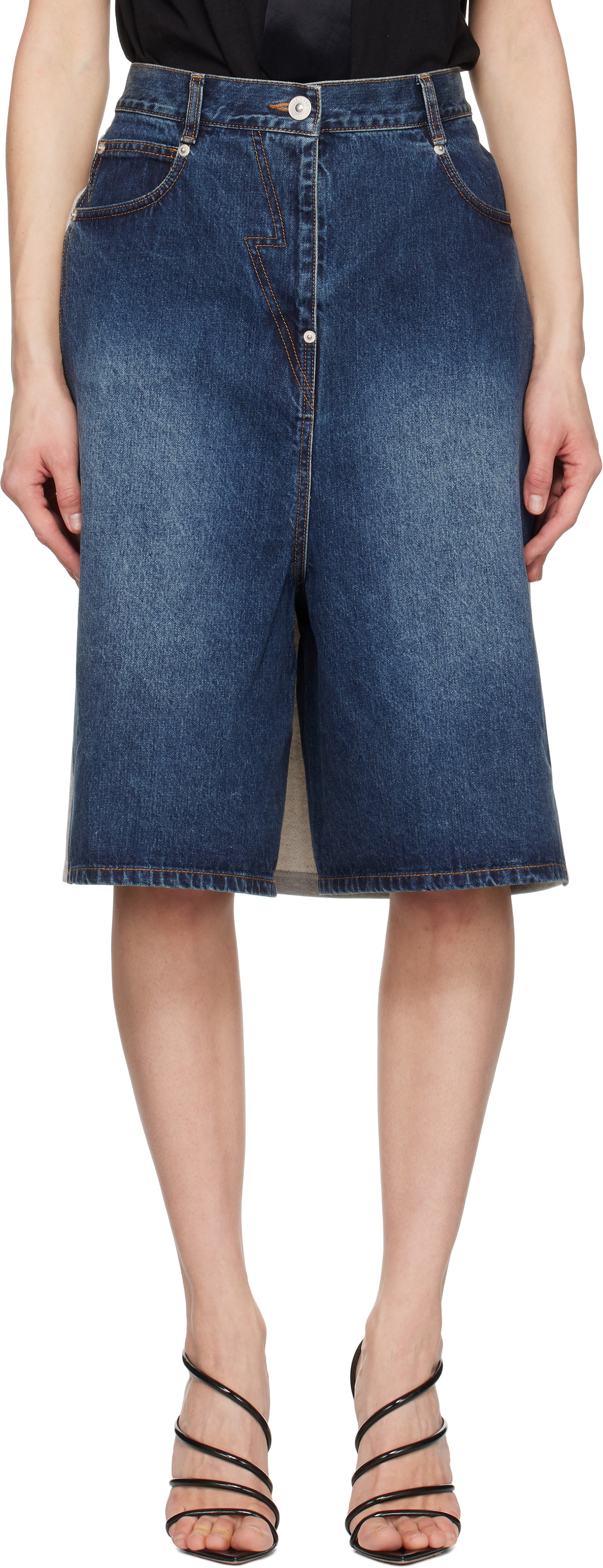 Pushbutton Blue Hybrid Regular Skort Pushbutton