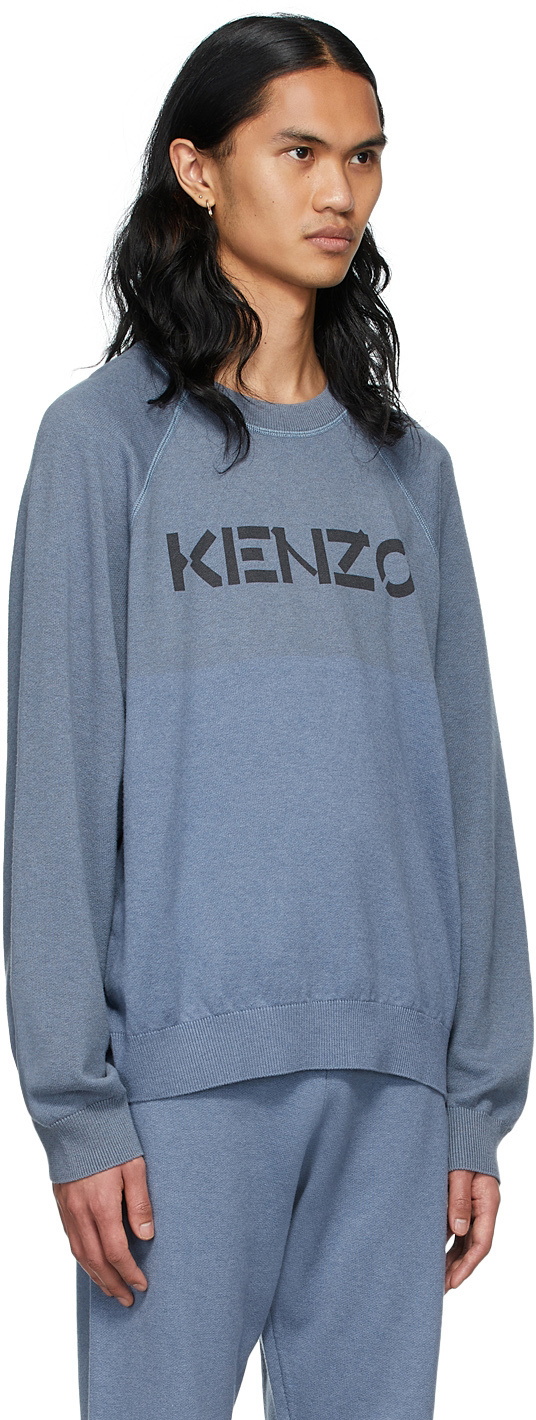 Kenzo Blue Wool Sweater Kenzo