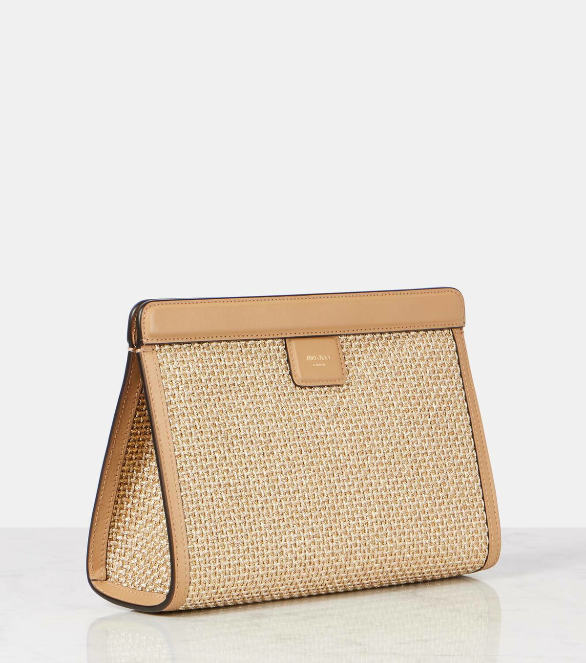 Jimmy Choo Avenue Small leather-trimmed pouch Jimmy Choo