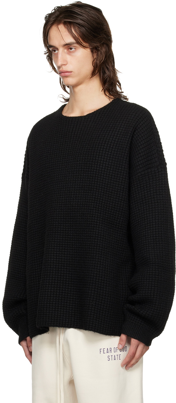 Fear of God ESSENTIALS Black Crewneck Sweater Fear Of God Essentials