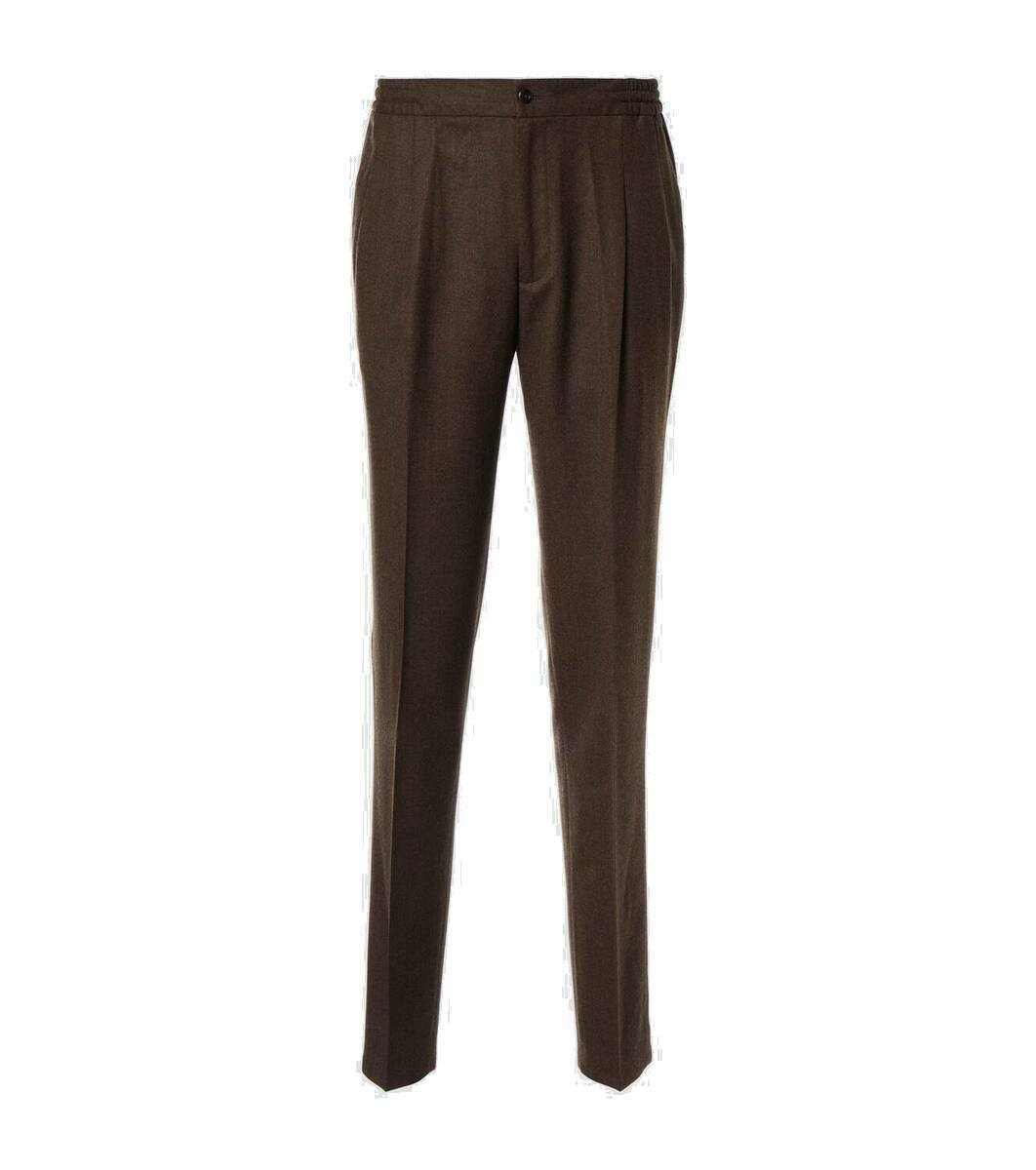 RUBINACCI Virgin wool slim pants Rubinacci