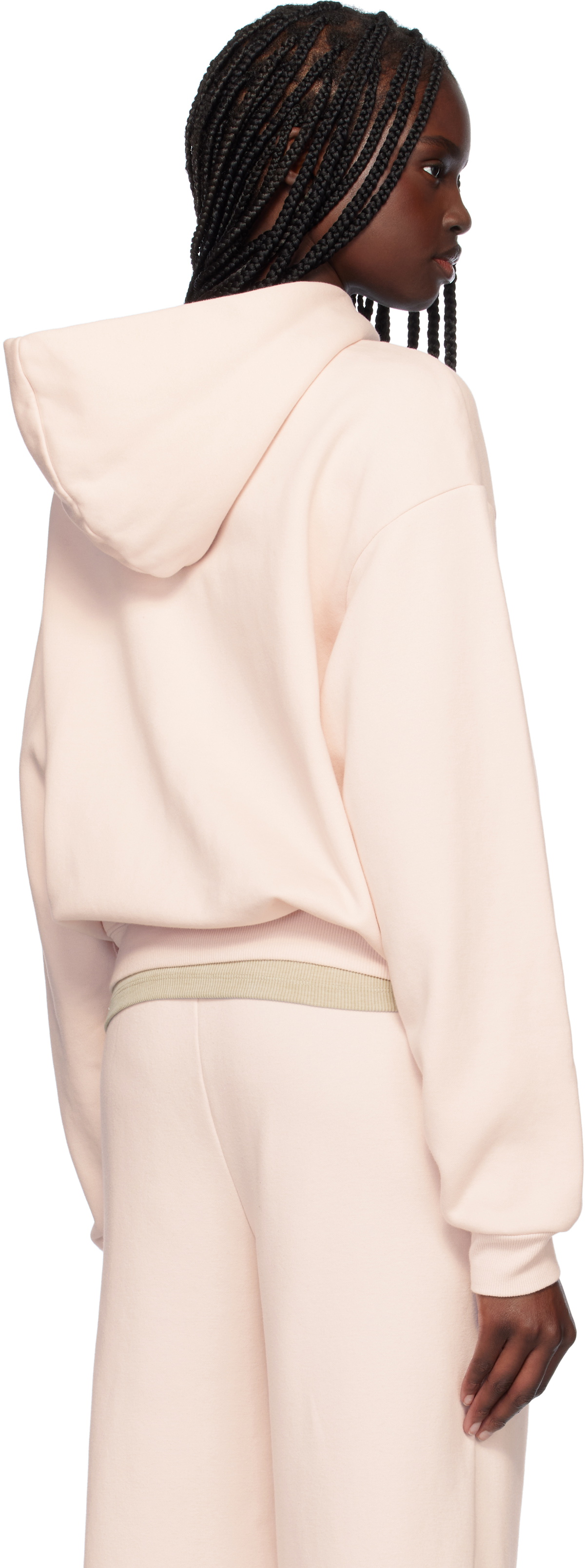 SKIMS Pink Cotton Fleece Classic Hoodie SKIMS