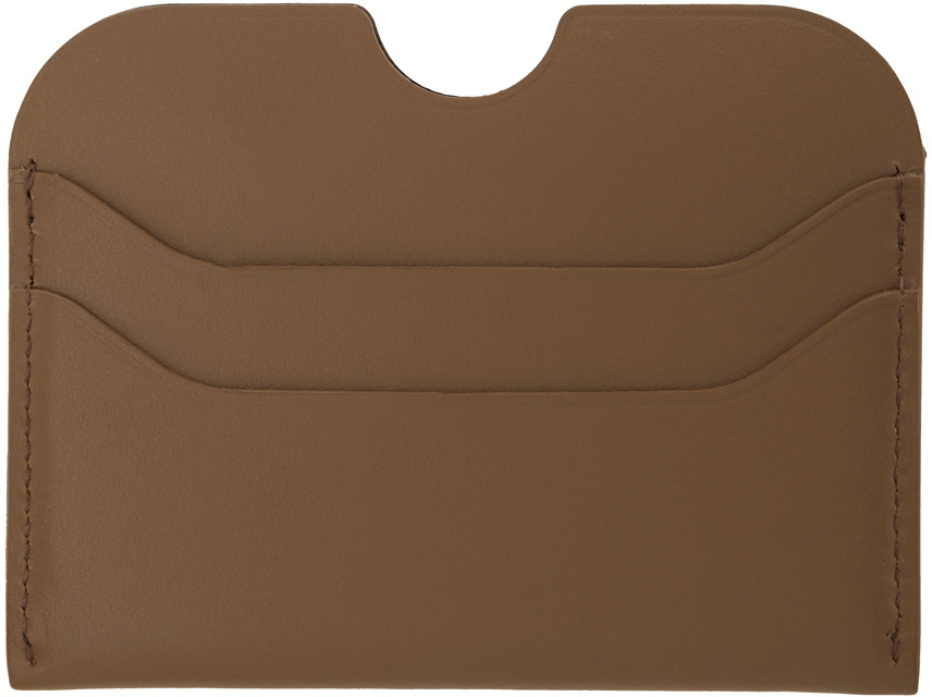 Acne Studios Brown Stamp Card Holder Acne Studios