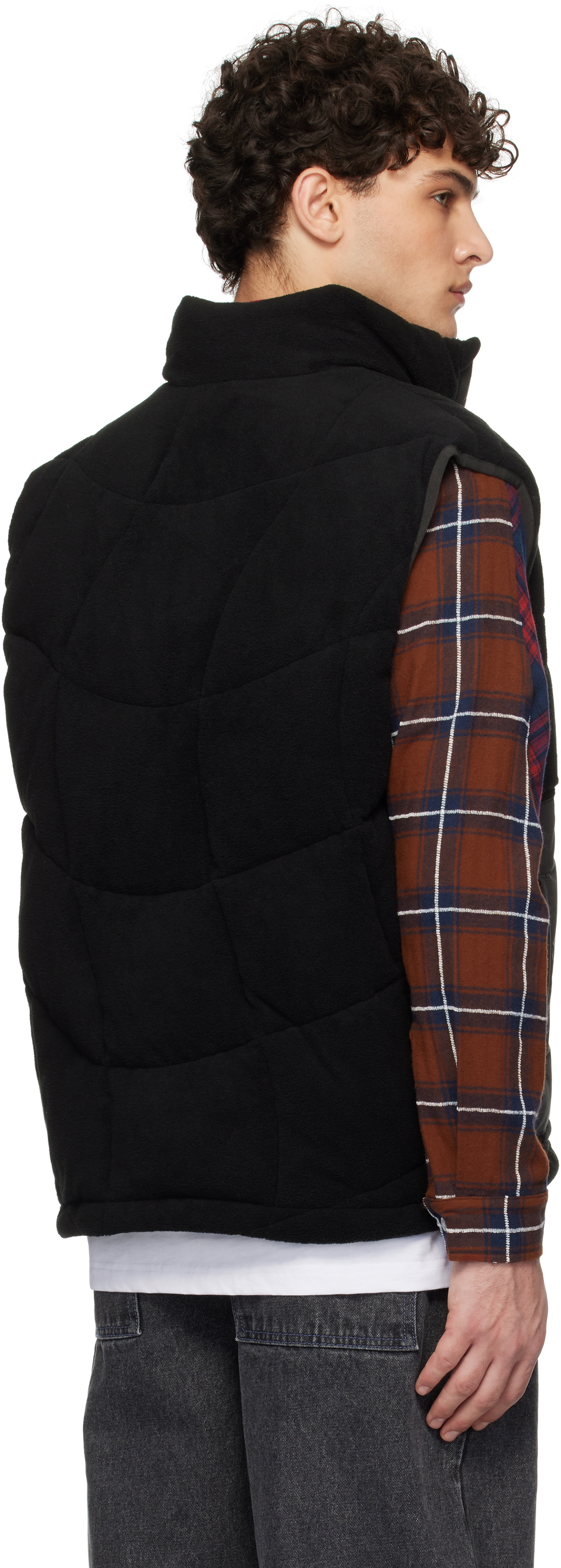 Dime Black Sleeveless Puffer Vest Dime