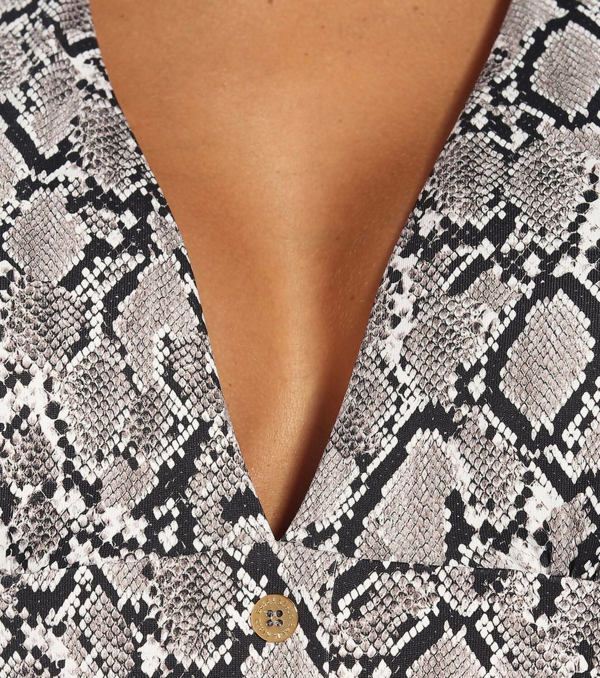 Heidi Klein Mombasa snake-effect halter swimsuit Heidi Klein