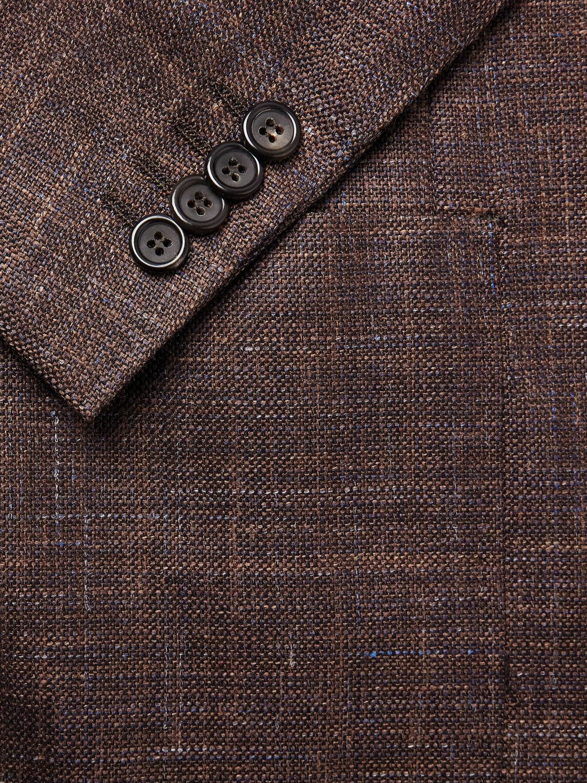 Canali - Kei Unstructured Wool, Silk and Linen-Blend Blazer - Brown Canali