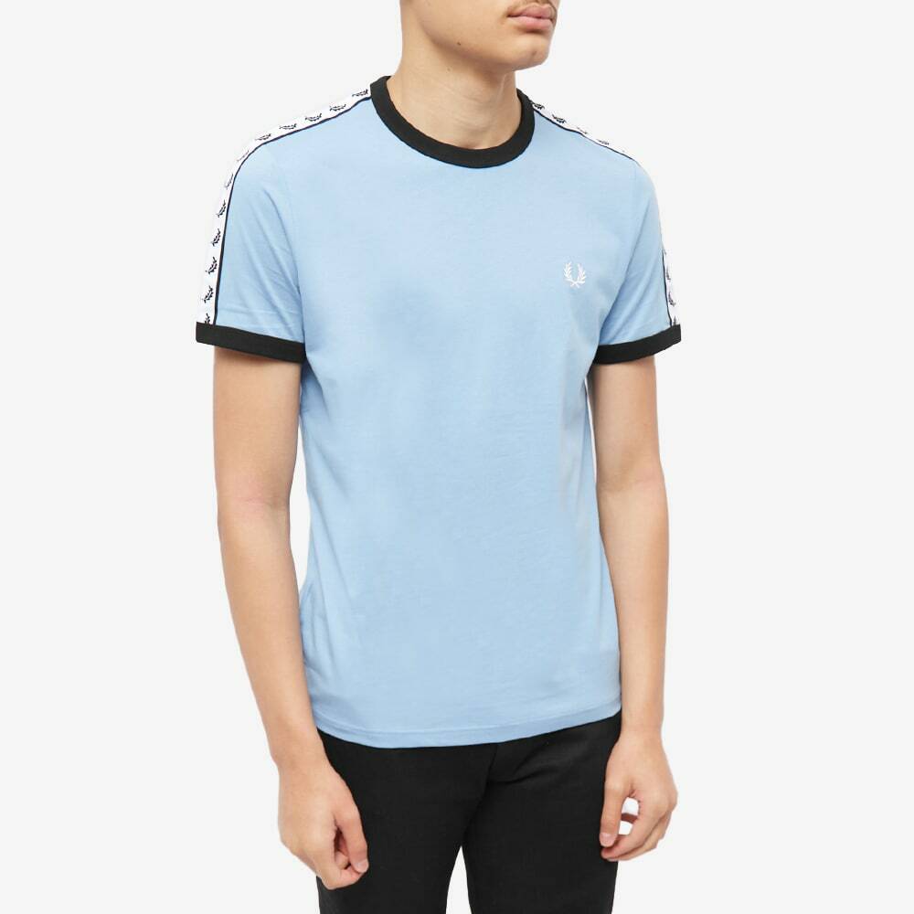 Fred Perry Men's Taped Ringer T-Shirt in Sky Fred Perry
