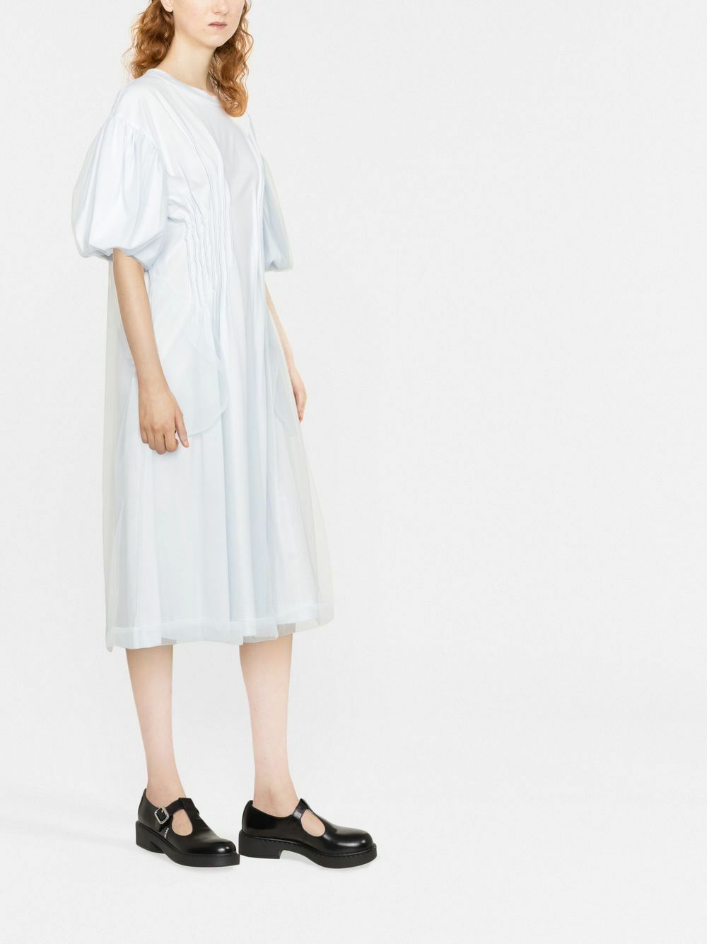 SIMONE ROCHA - Cotton Puff Sleeve Midi Dress Simone Rocha