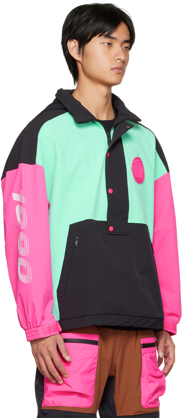 Li-Ning Green Paneled Ski Jacket Li-Ning