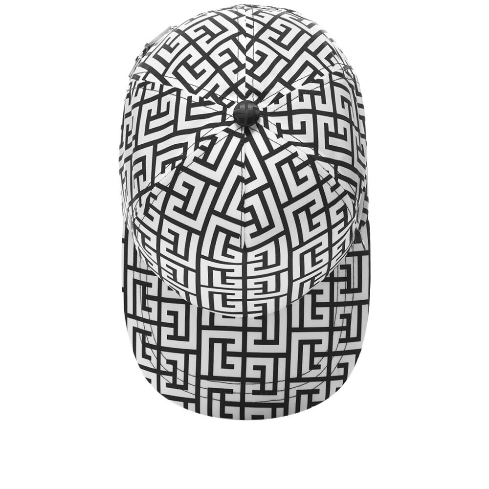 Balmain Men's Monogram Logo Cap in Black Balmain