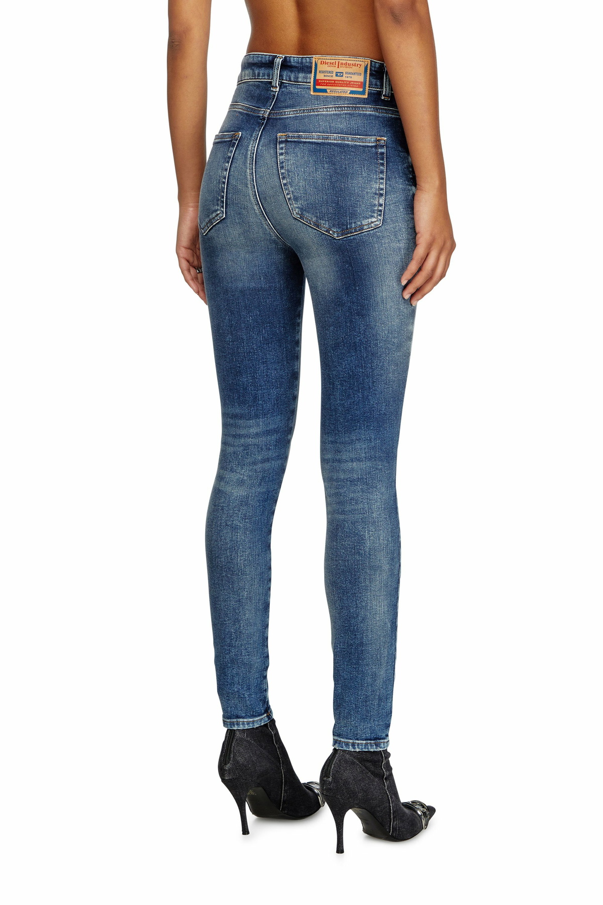 Diesel Skinny Jeans - 1984 Slandy-High - Jeans Womens in Blue Diesel