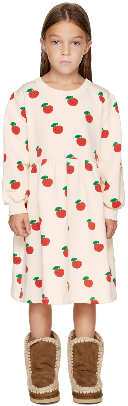 TINYCOTTONS Kids Off-White Apples Dress TINYCOTTONS