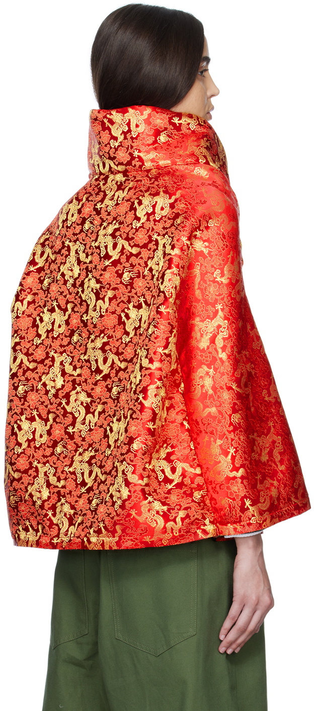 Junya Watanabe Red Jacquard Jacket Junya Watanabe