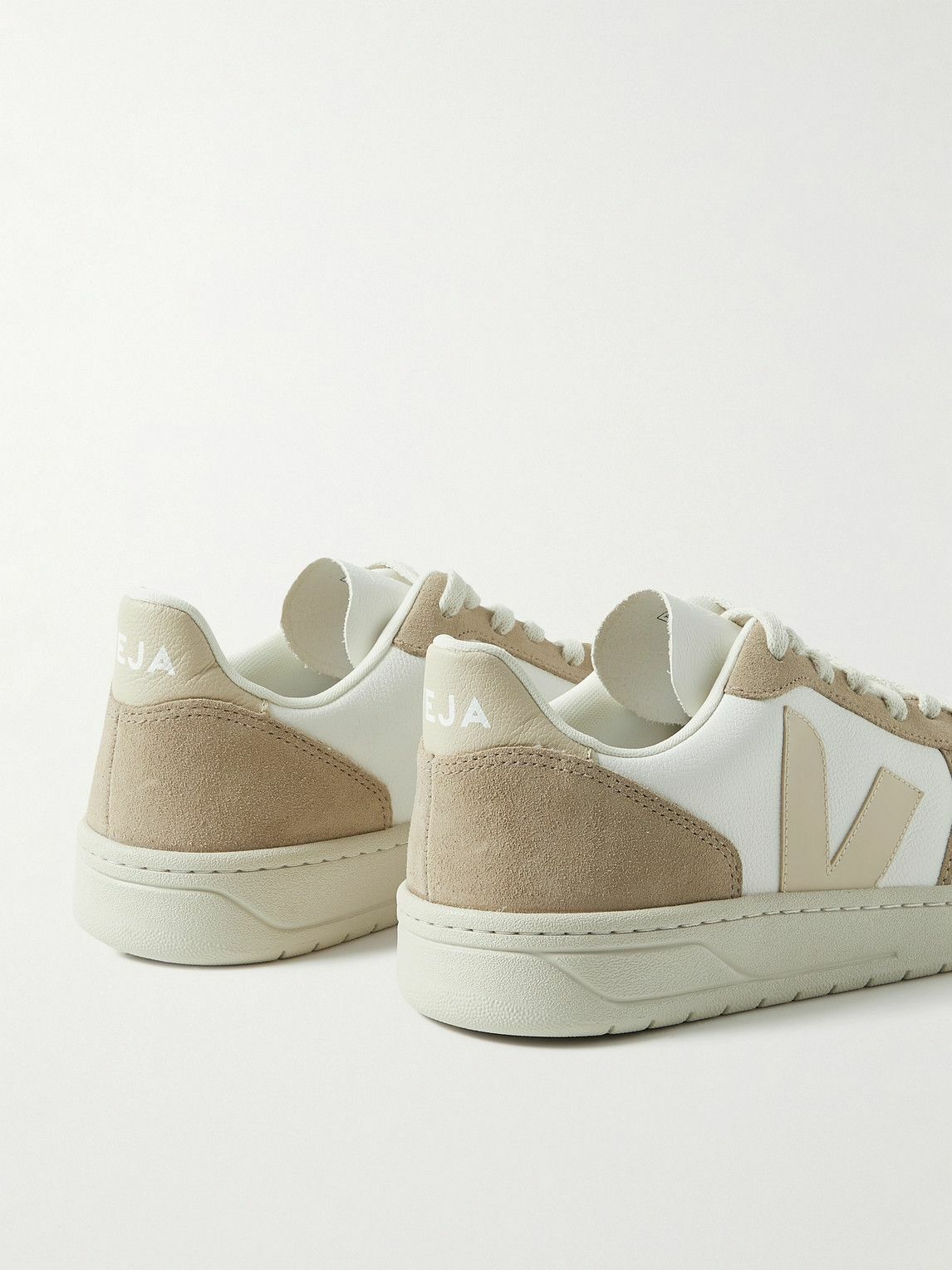 Veja - V-10 Rubber-Trimmed Suede and Leather Sneakers - Brown VEJA