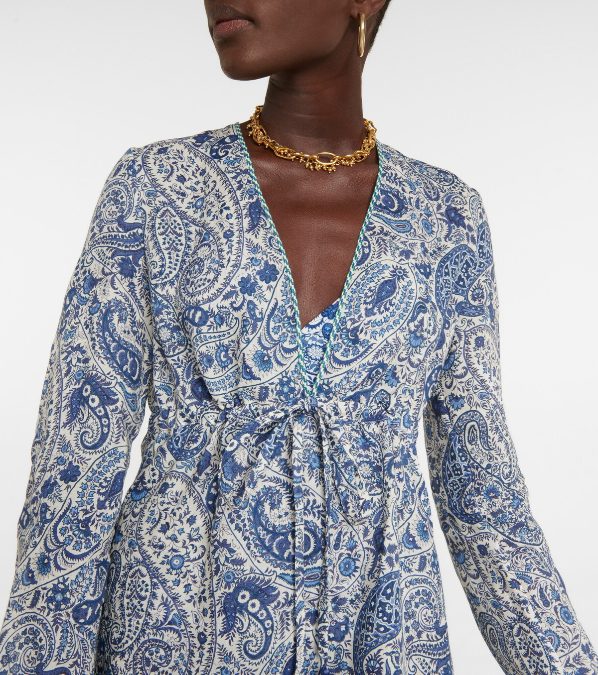 Etro - Paisley ramie beach cover-up Etro