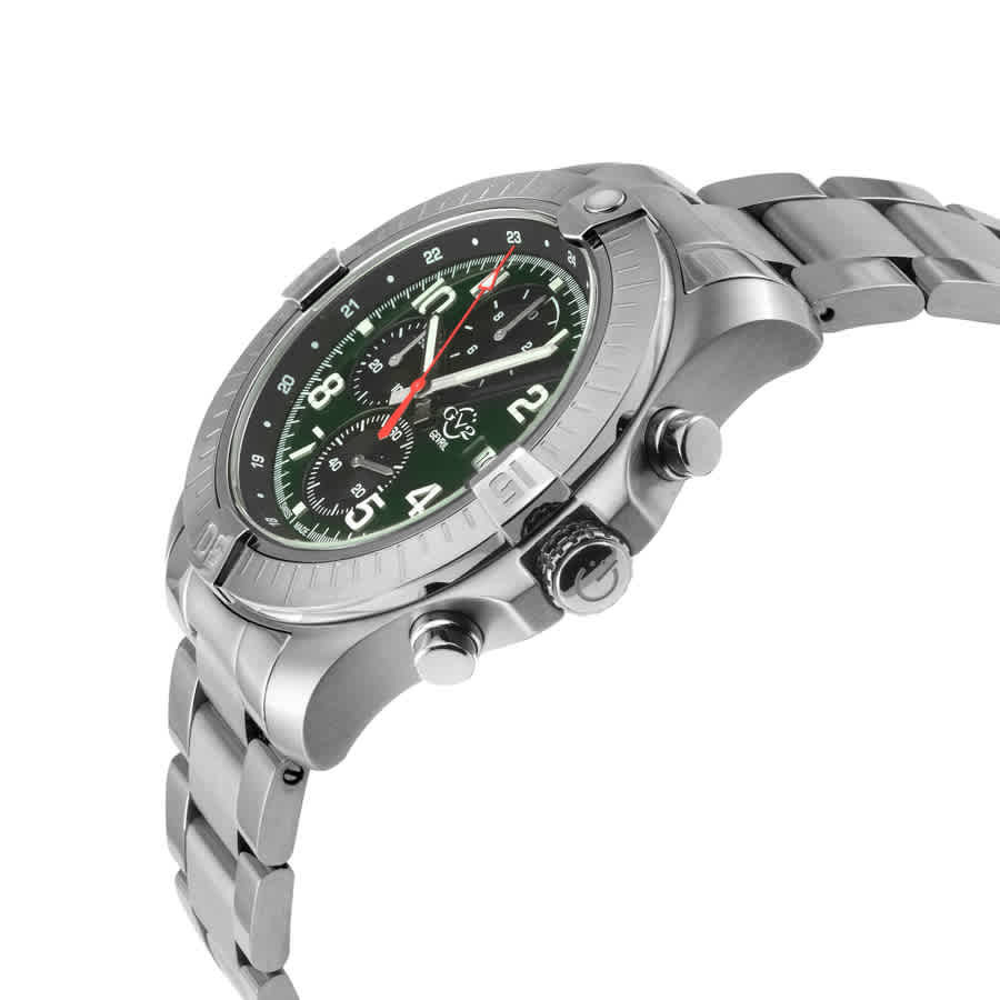 GV2 by Gevril T38 Chronograph Quartz Green Dial Mens Watch 42802B GV2 ...