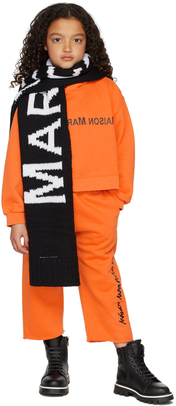 MM6 Maison Margiela Kids Orange Logo Lounge Pants MM6 Maison Margiela