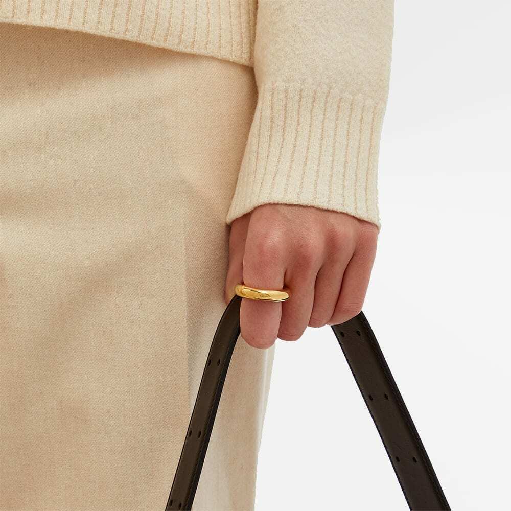 Jil Sander Women's Classic Ring 3 in Gold Jil Sander