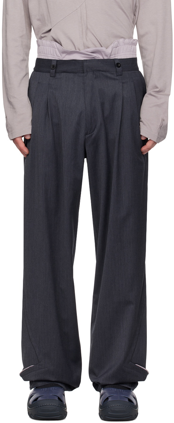 Kiko Kostadinov Navy Bendix Tailored Trousers Kiko Kostadinov