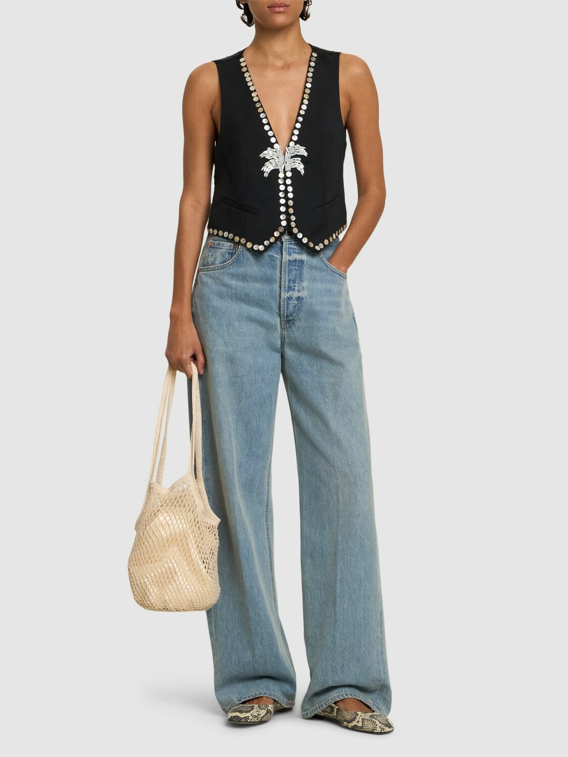 FORTE_FORTE Viscose Blend Embroidered Vest Forte Forte