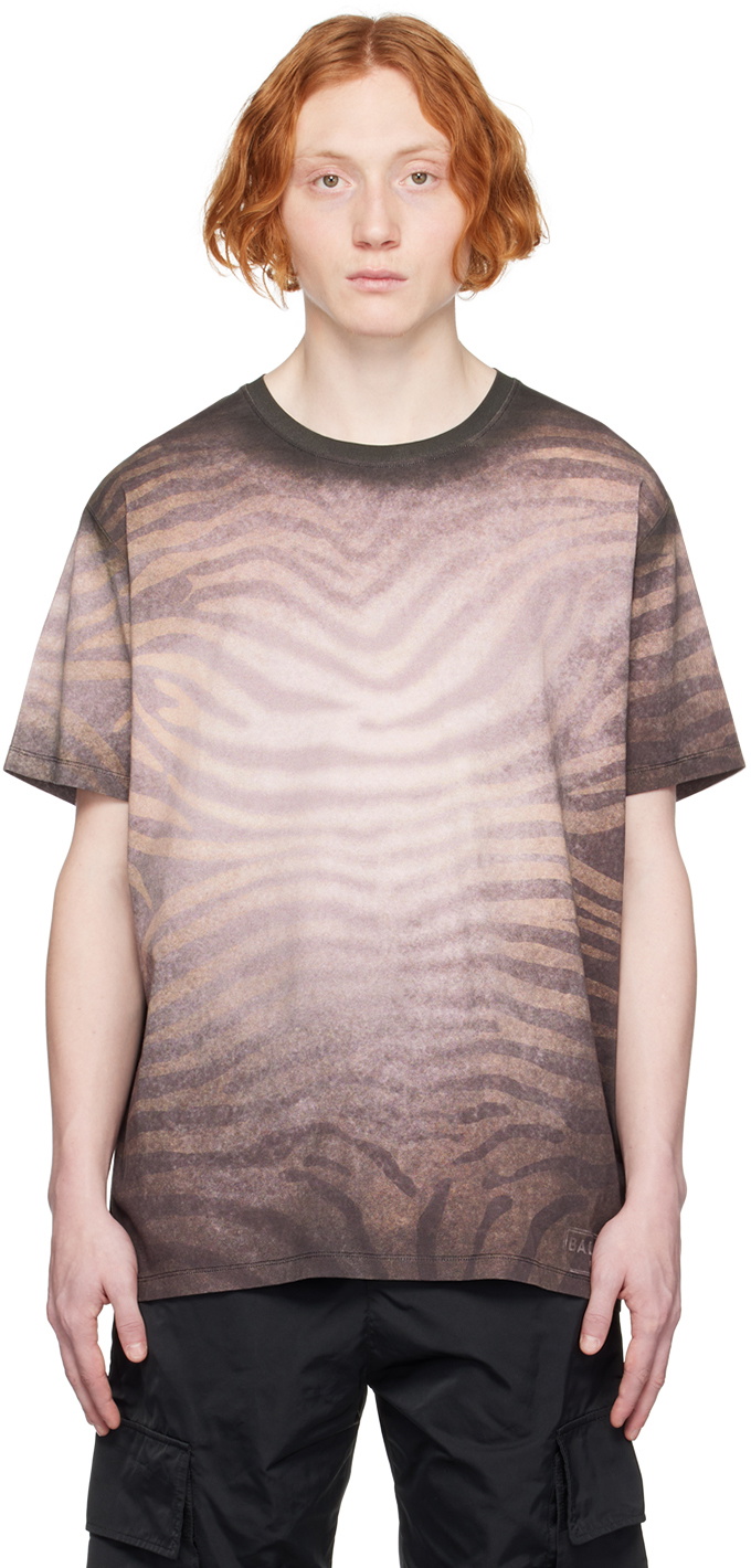 Balmain Gray Zebra T-Shirt Balmain