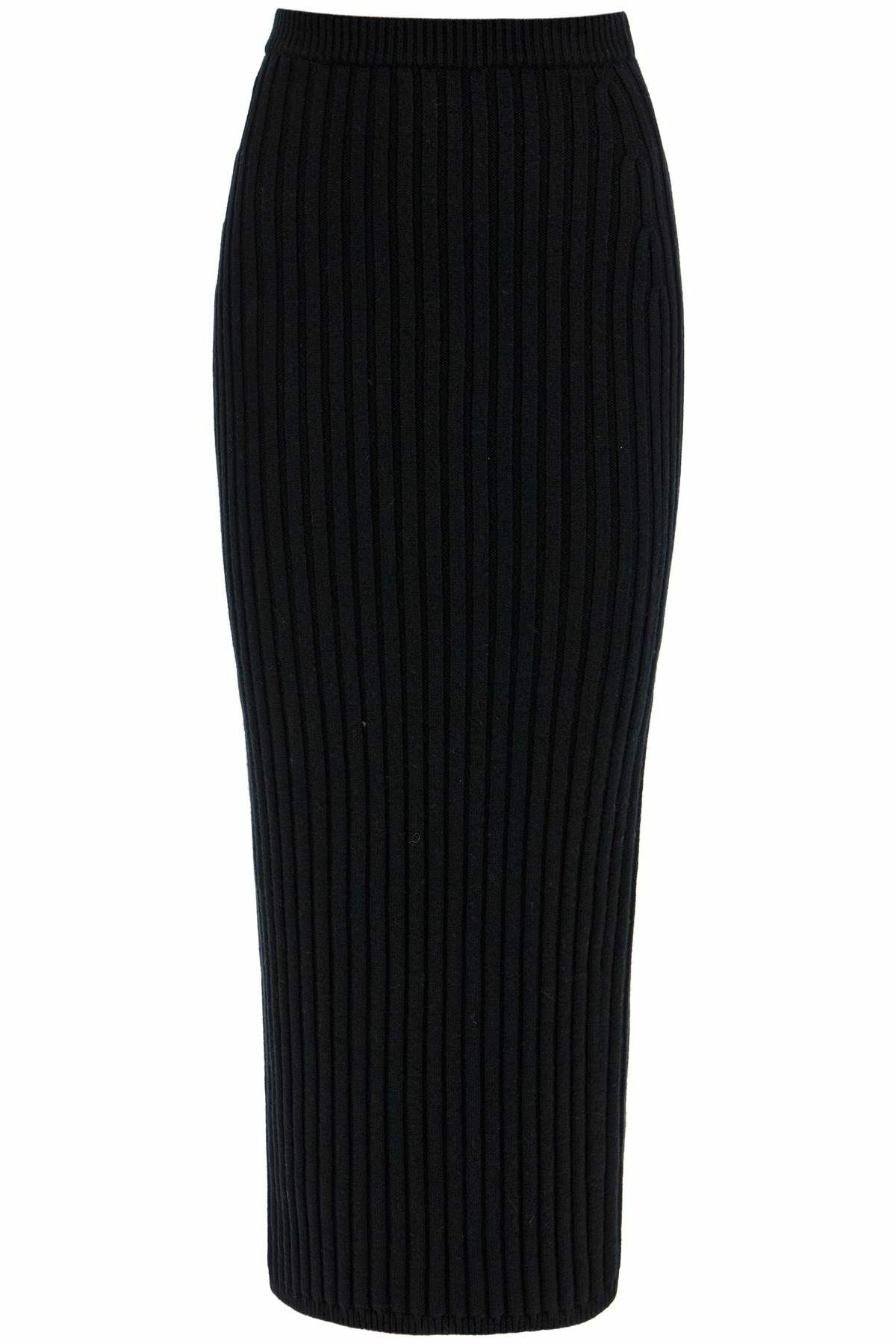 MAX MARA seta rib knit skirt Black Max Mara