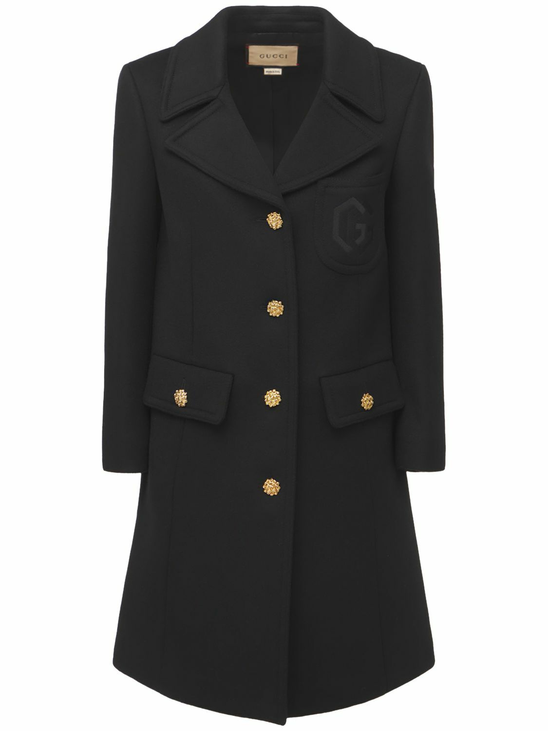 GUCCI - Embellished Wool Coat Gucci