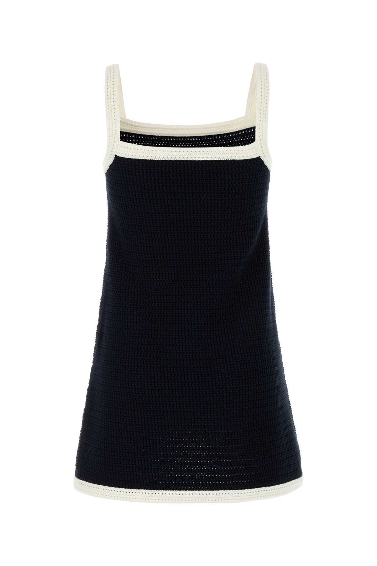 Gucci Midnight Blue Stretch Crochet Mini Dress Gucci
