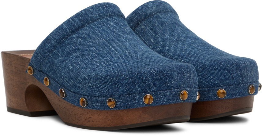 Chloé Blue Aurna Clogs Chloe