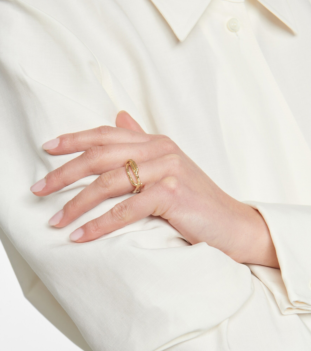 Alighieri - The Beginning of the Plait 24kt gold vermeil ring Alighieri