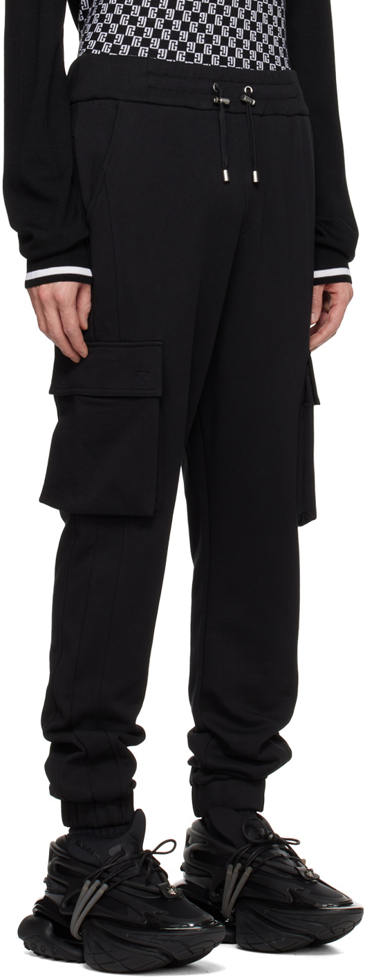 Balmain Black Drawstring Cargo Pants Balmain