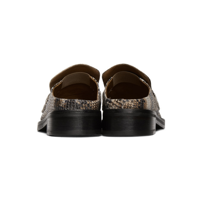Martine Rose Brown Snake Slip-On Loafers Martine Rose