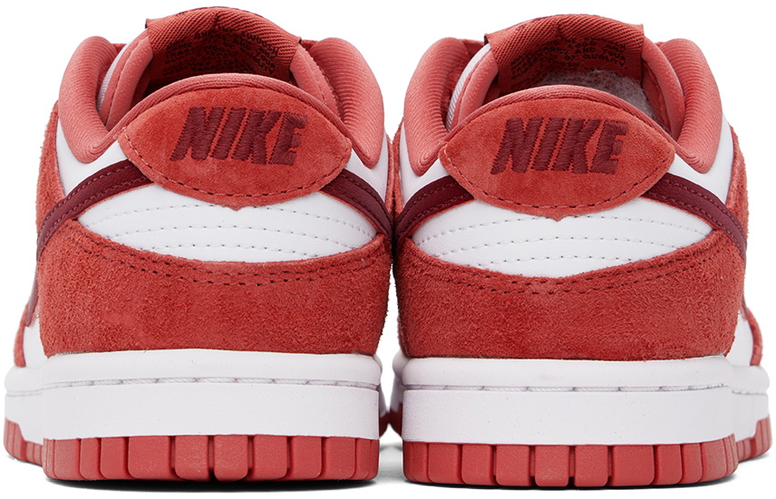 Nike White & Red Dunk Low Valentine's Day Sneakers Nike