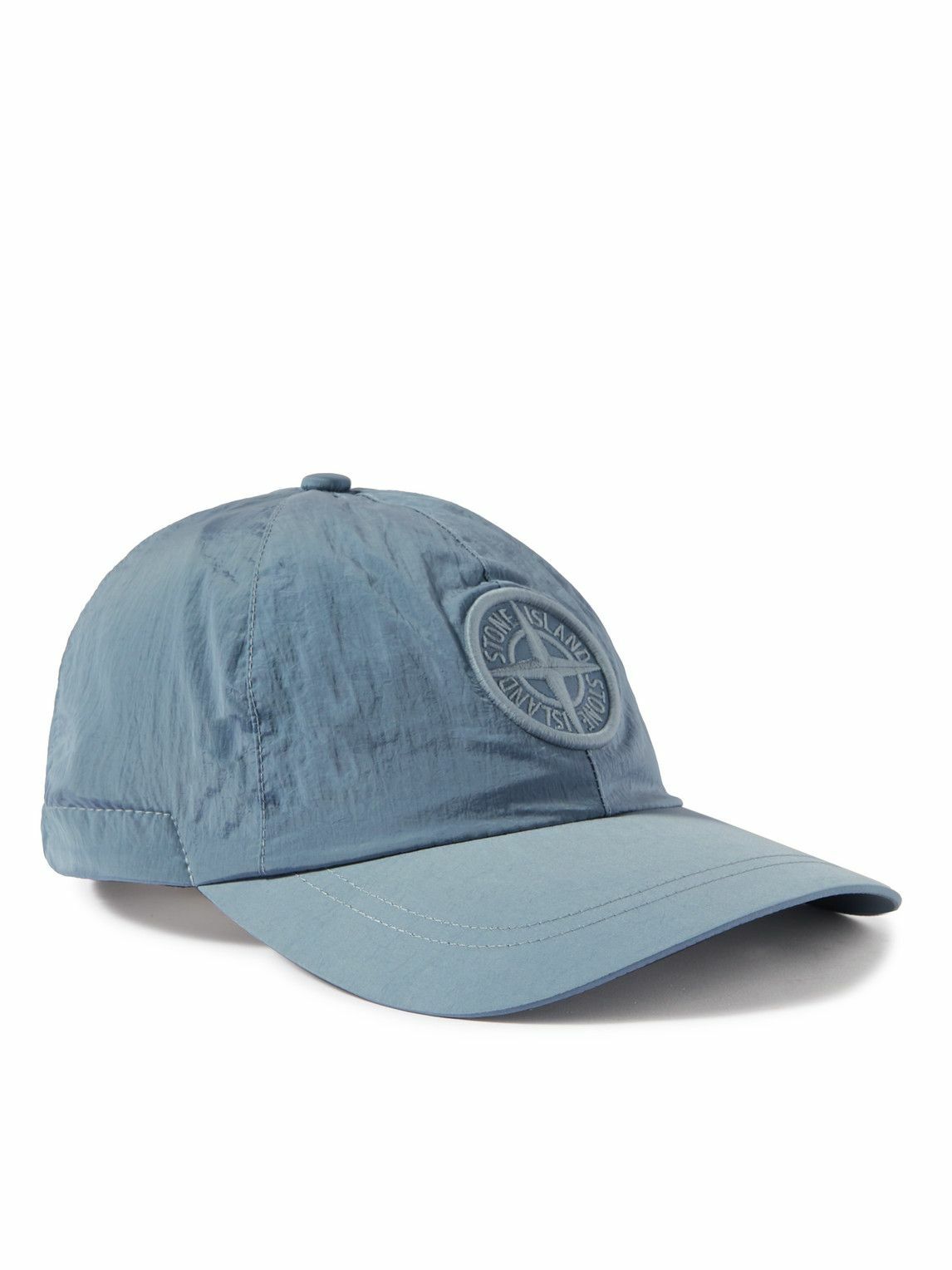 Stone Island - Logo-Appliquéd Crinkled-ECONYL® Cap - Blue Stone Island