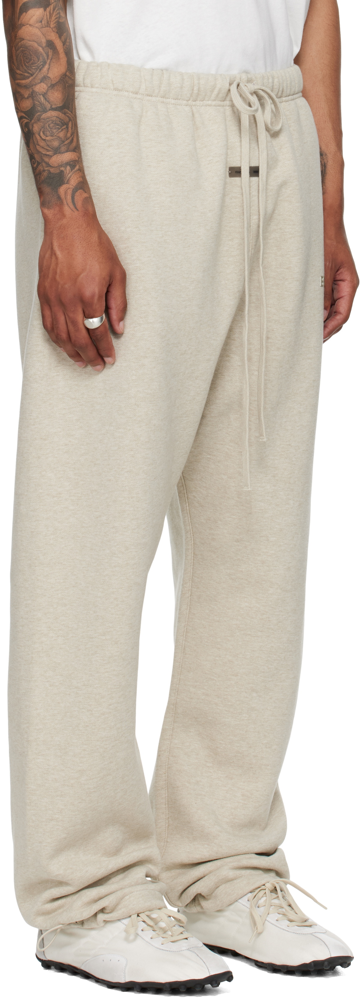 Fear of God ESSENTIALS Beige Relaxed Fleece Sweatpants Fear Of God ...