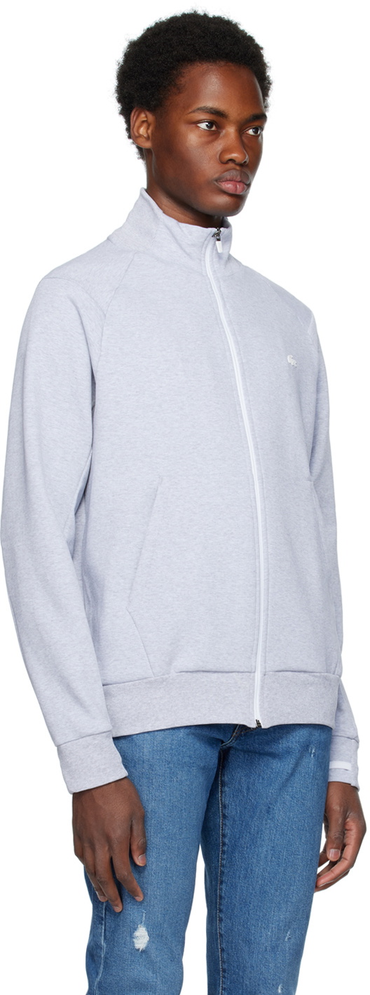 Lacoste Gray Zip-Up Sweatshirt Lacoste