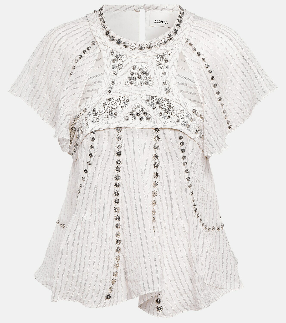 Isabel Marant Orna embroidered chiffon top Isabel Marant