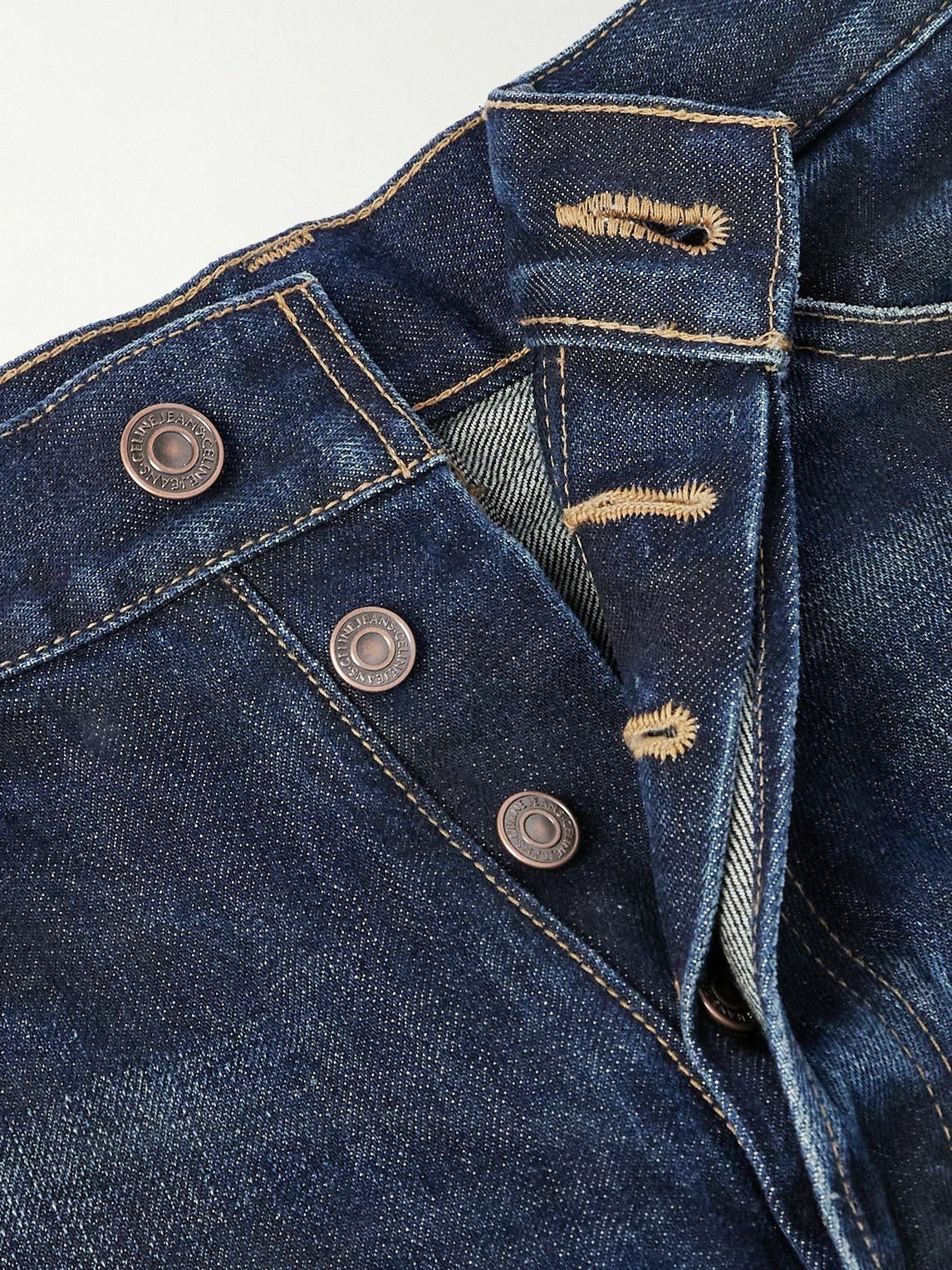 CELINE - Wesley Straight-Leg Distressed Jeans - Blue Celine