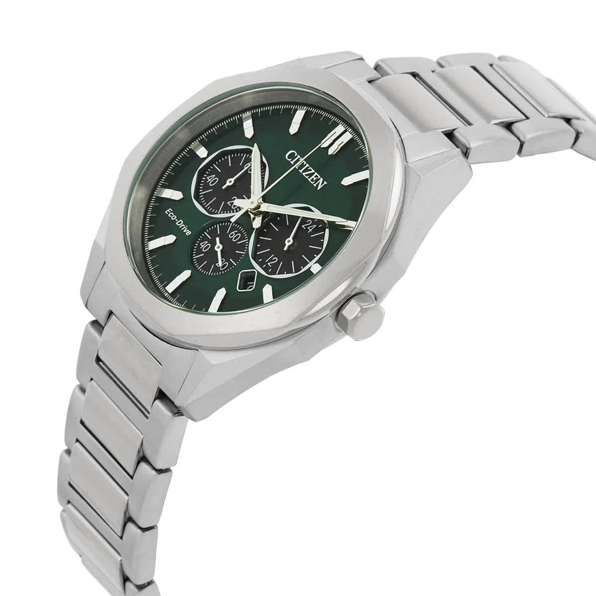 Citizen Eco-Drive Chronograph Green Dial Mens Watch CA4590-81X Citizen