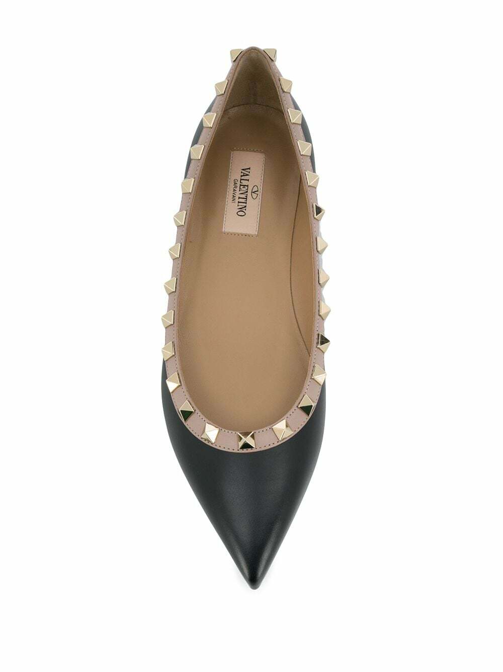 VALENTINO GARAVANI - Rockstud Leather Ballets Valentino Garavani