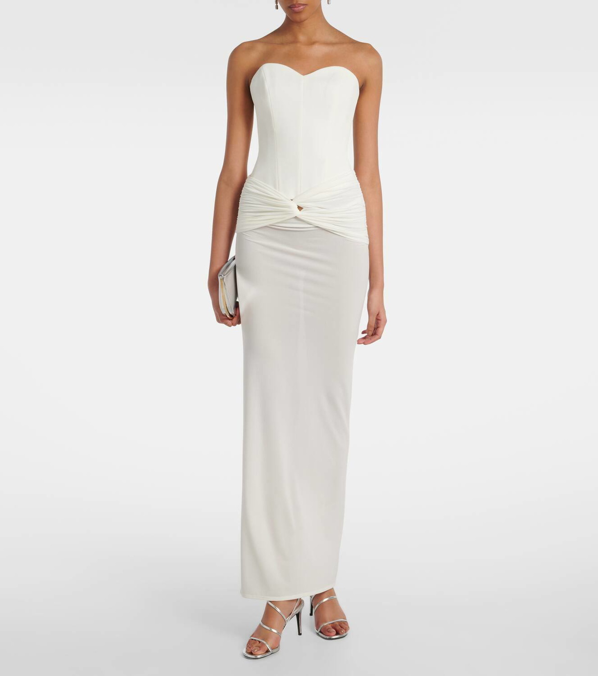 Alex Perry Draped crêpe jersey corset dress Alex Perry
