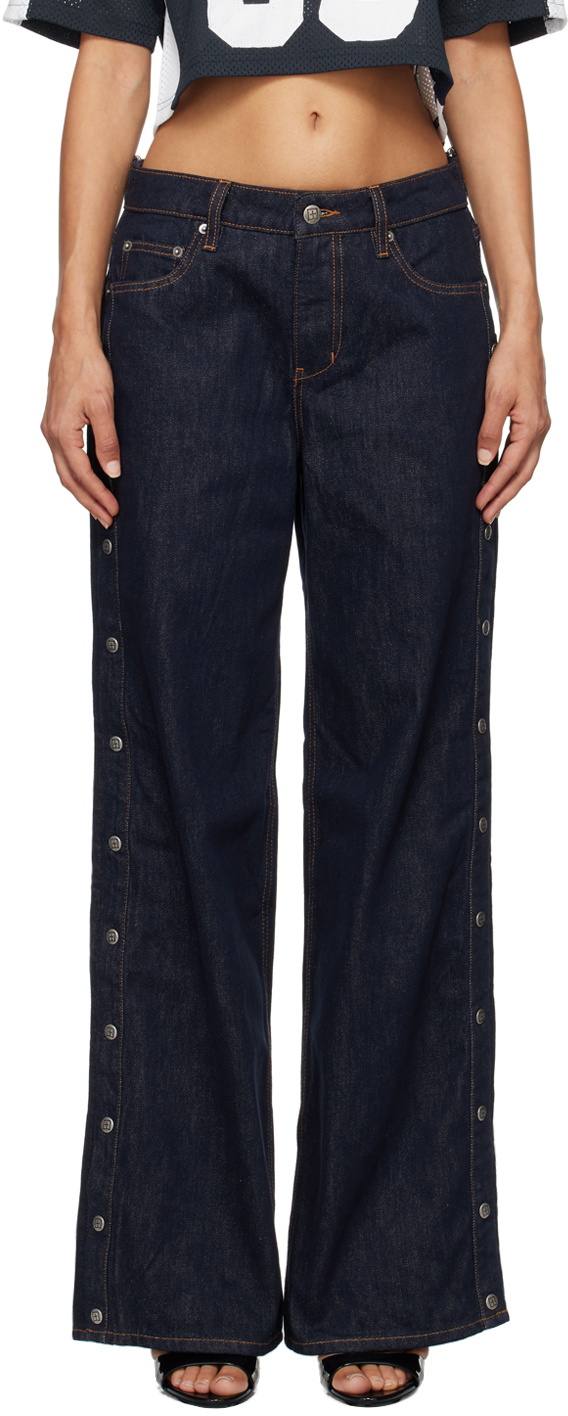 Ksubi Blue Low Rider Original Snaps Jeans Ksubi