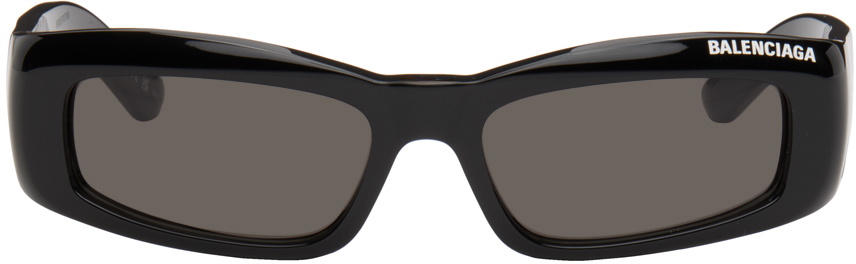 Balenciaga Black Rectangular Cat-Eye Sunglasses Balenciaga