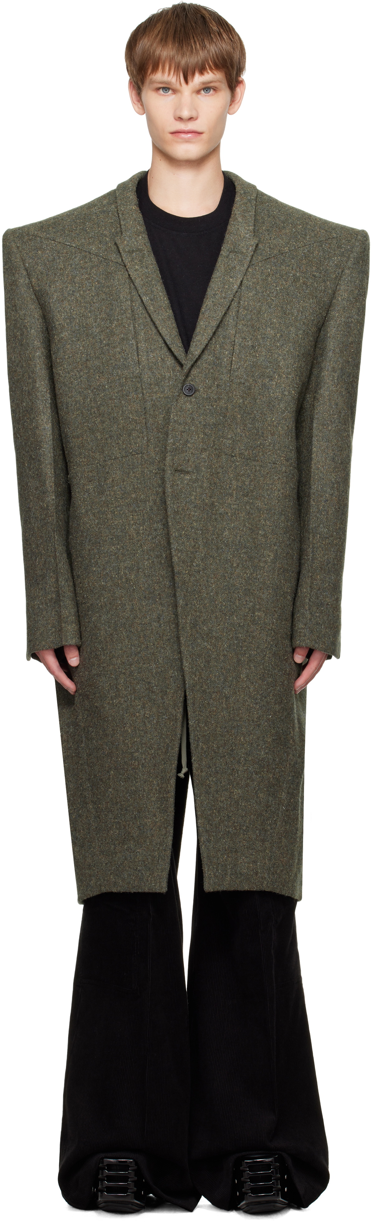Rick Owens Khaki Concordians Fogpocket Ricks Coat Rick Owens