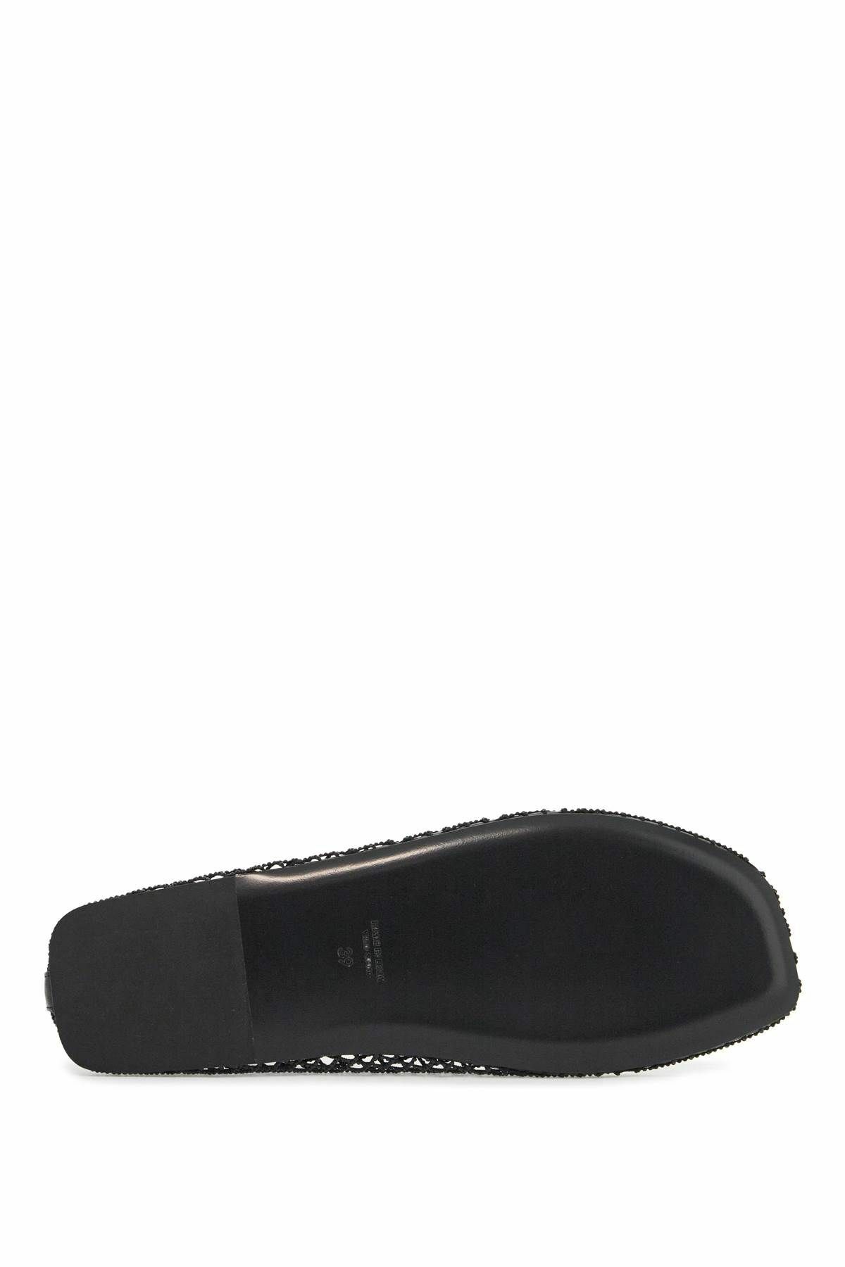 CHRISTOPHER ESBER mesh ballerina flats with micro crystals Black ...