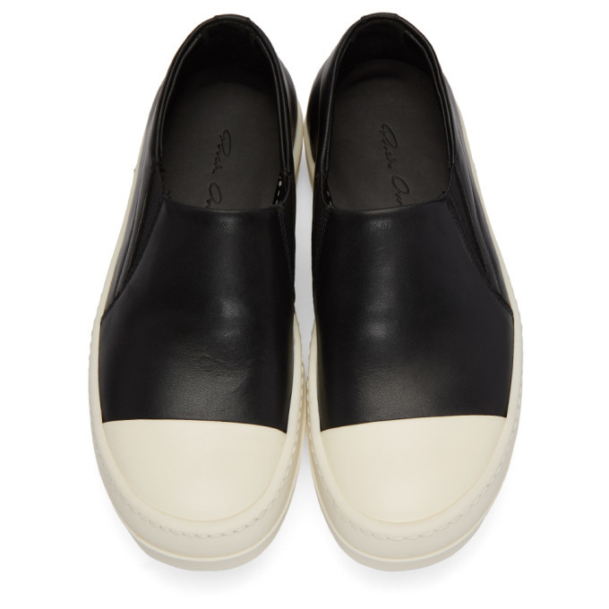 Rick Owens Black Boat Slip-On Sneakers Rick Owens