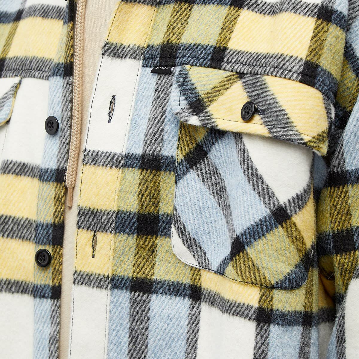 Edwin Men's Jowen Check Flannel Overshirt in Yellow/Blue/Black Edwin