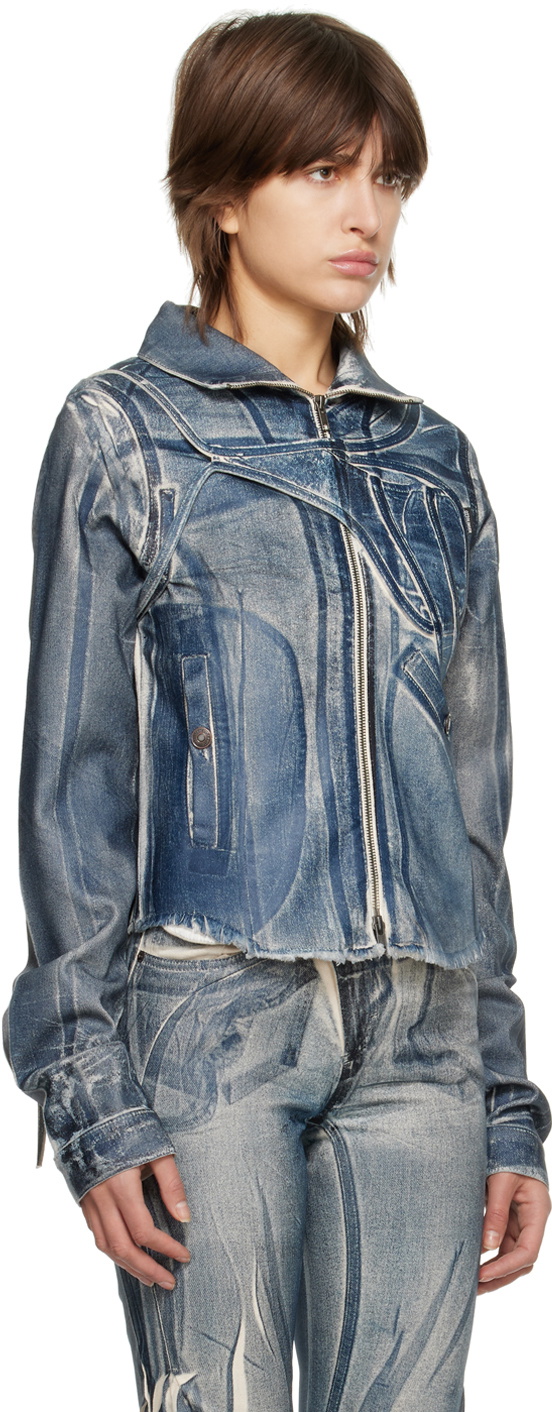Ottolinger Blue Tie Denim Jacket Ottolinger